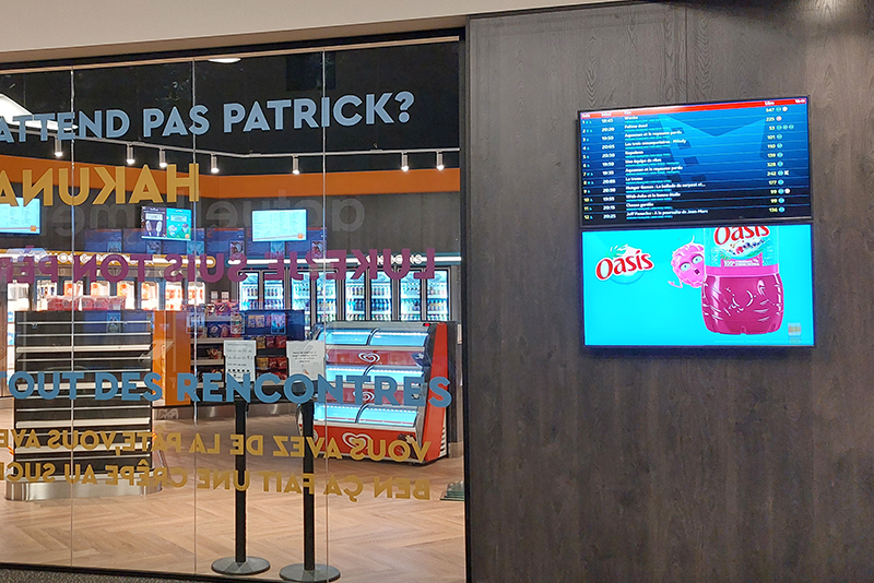 Nouvelle installation du système d'affichage dynamique Zebrix au Kinepolis d'Amnéville